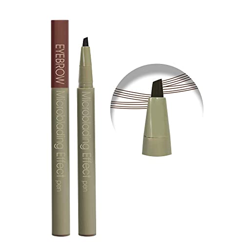 MAKETOPYZN Liquid Eyebrow Pen, Long-Lasting Microblading Effect Pencil, Quick Drying Waterproof Smudge-proof Eyebrow Makeup(Brown)