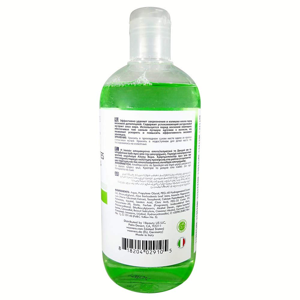 Waxness Spa Choice Pre Post Waxing Lotion Aloe Vera and Argan Oil 2 X 16.9 fl oz / 500 ml