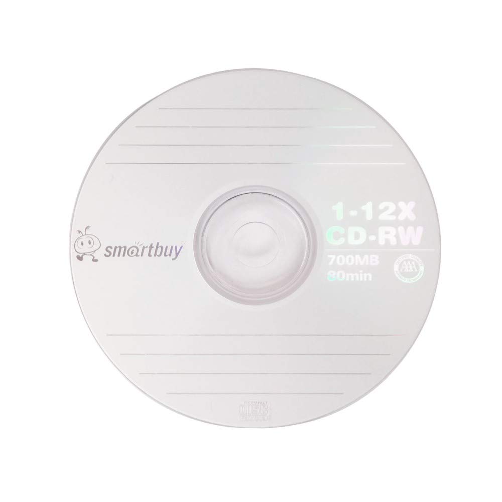 40 Pack Smartbuy CD-RW 1-12X 700MB/80Min High Speed Branded Logo Rewritable Blank Data Media Disc