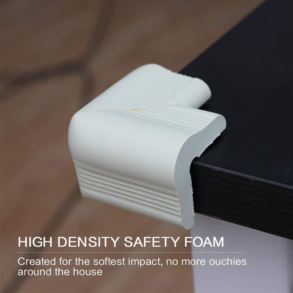 Beauty Pear Baby Proofing Corner Guards & Edge Protectors (6.6 Feet, 8 Corners) Pre-Taped Table Corner Protector, Safe Edge Corner Cushion(2513)