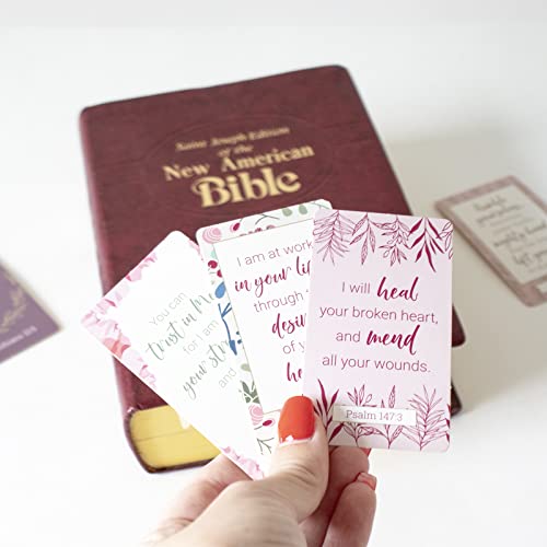 bloom daily planners Writefully His Prayer Card Deck (Pack of 30) - Inspirational Christian Bible Verses for Women - Scripture Encouragement Mini Quote Cards - Assorted Designs - 2” x 3.5”
