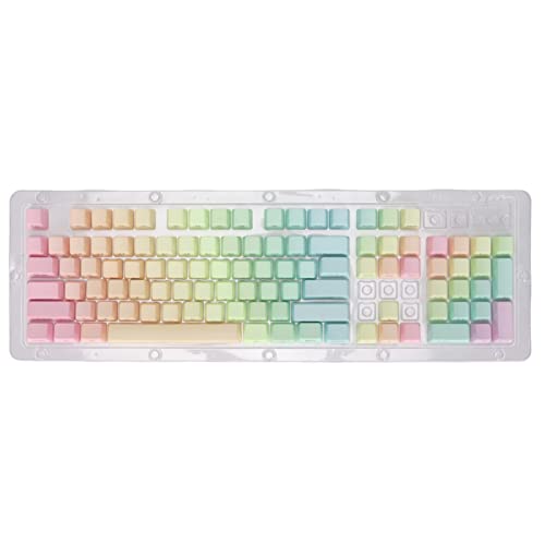 104Pcs PBT Keycaps Keycap Set,Colorful DIY Keycaps for Mechanical Keyboard,Ergonomic Matte Appearance Design,Gaming Keyboards Keycaps Replacement