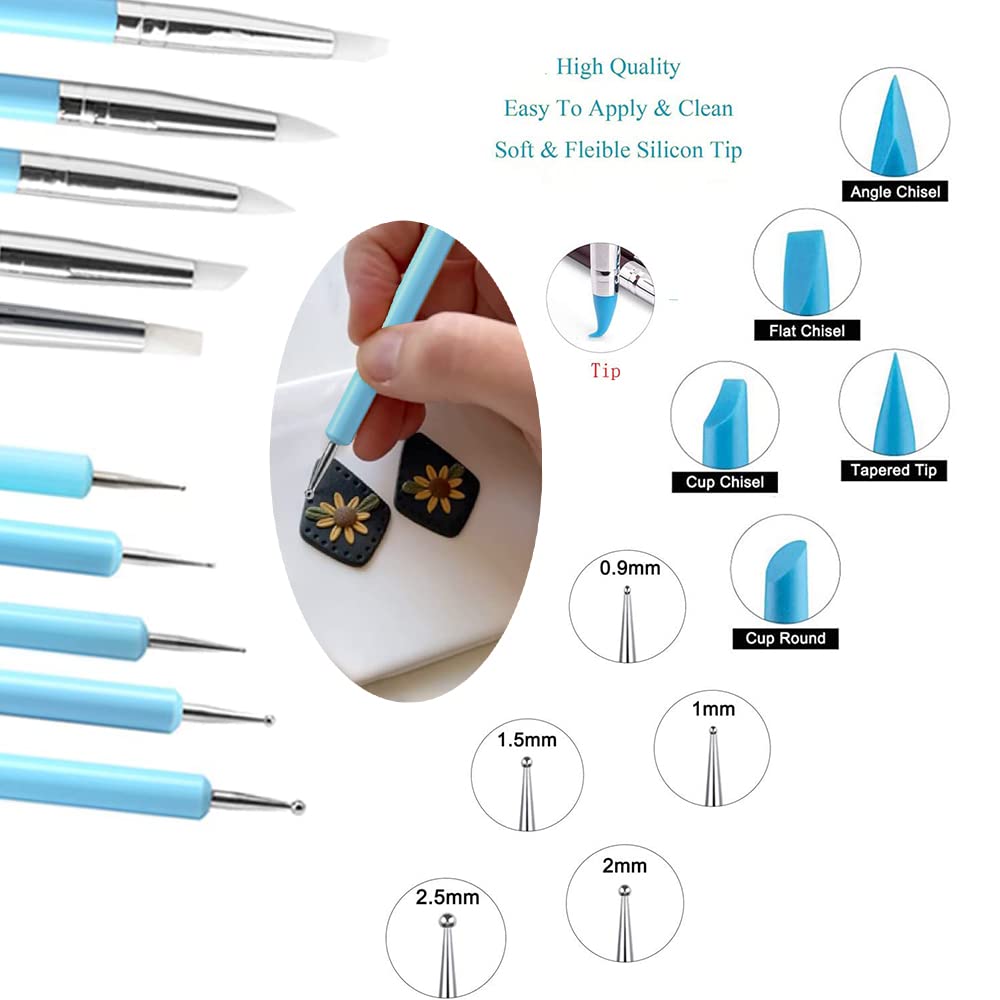 18Pcs Clay Tools Kit for Pottery Modeling and Carving,Ceramic Clay Sculpting Tools for Beginners or Professionals