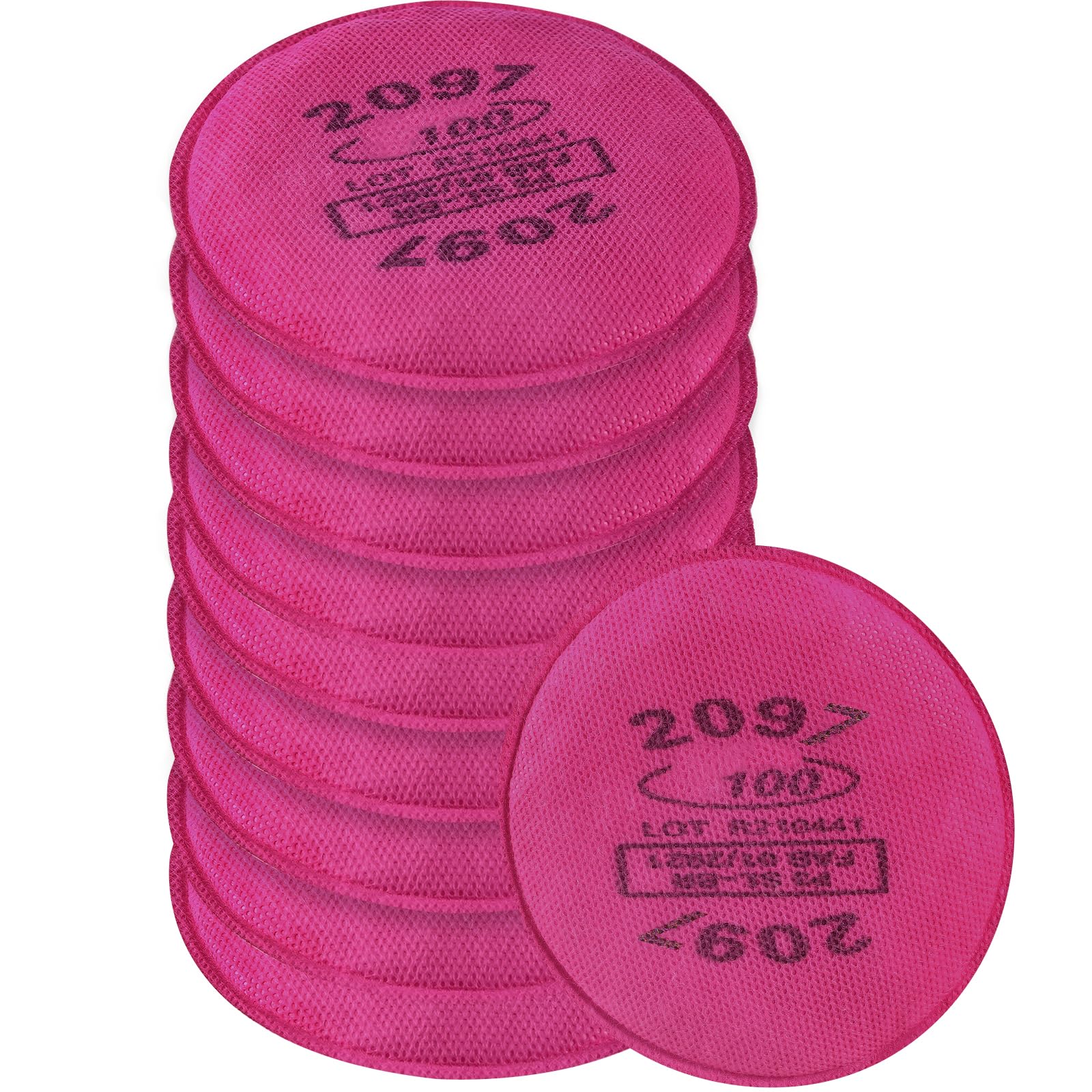 10PCS 2097 Particulate Filter for Respirator,Respirator Cartridge with Activated Carbon Layer for 6000 7000 FF-400 Series Respirator Mask,Filters Solid Particulate Matter,Paint,Dust,Asbestos,Fume etc.