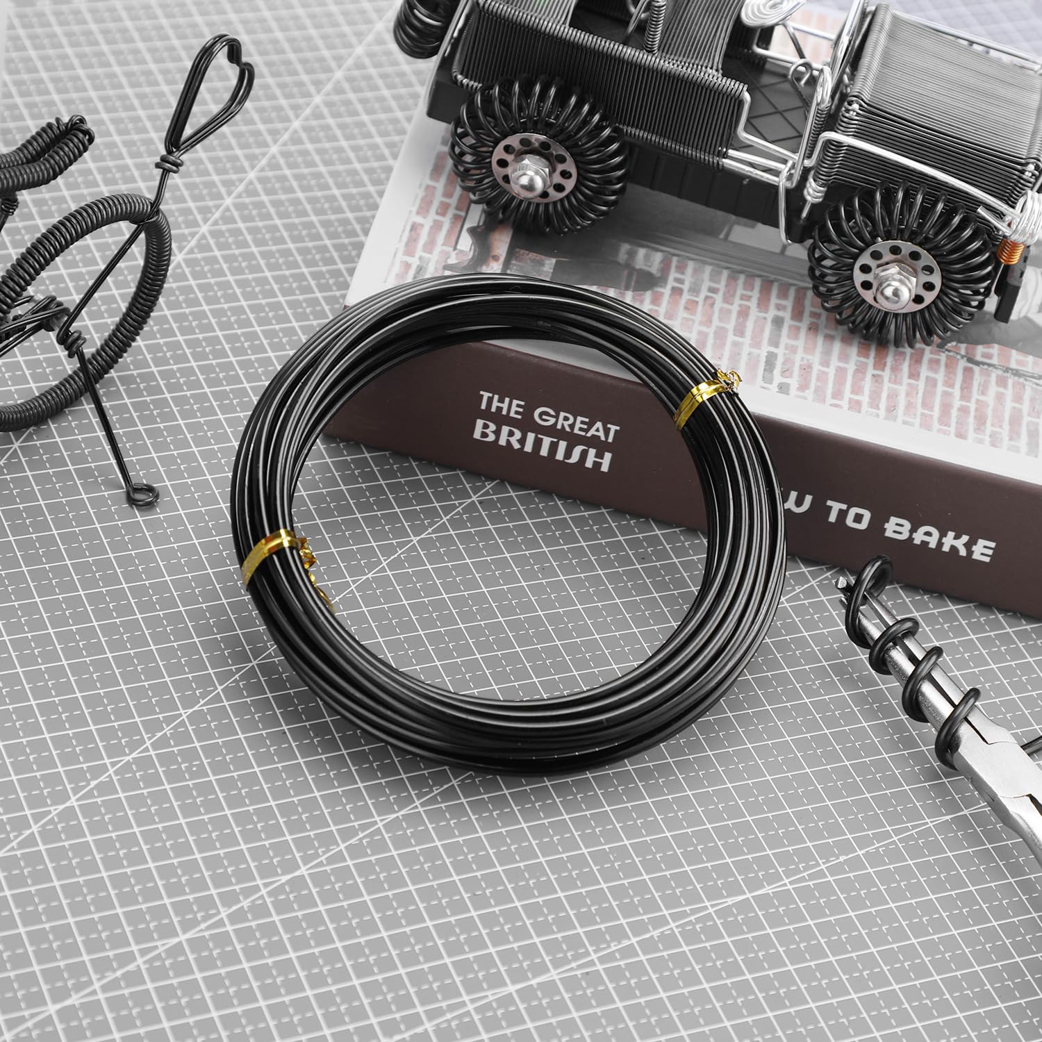 16.4 Feet Black Aluminum Craft Wire 3 mm Thickness Bendable Metal Craft Wire for DIY Crafts Making