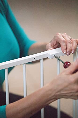 Dreambaby Arizona Extenda Baby Safety Gate - Hardware Mounted Gates - with Adjustable Width from 26.75-44 inches - White - Model L2164BB