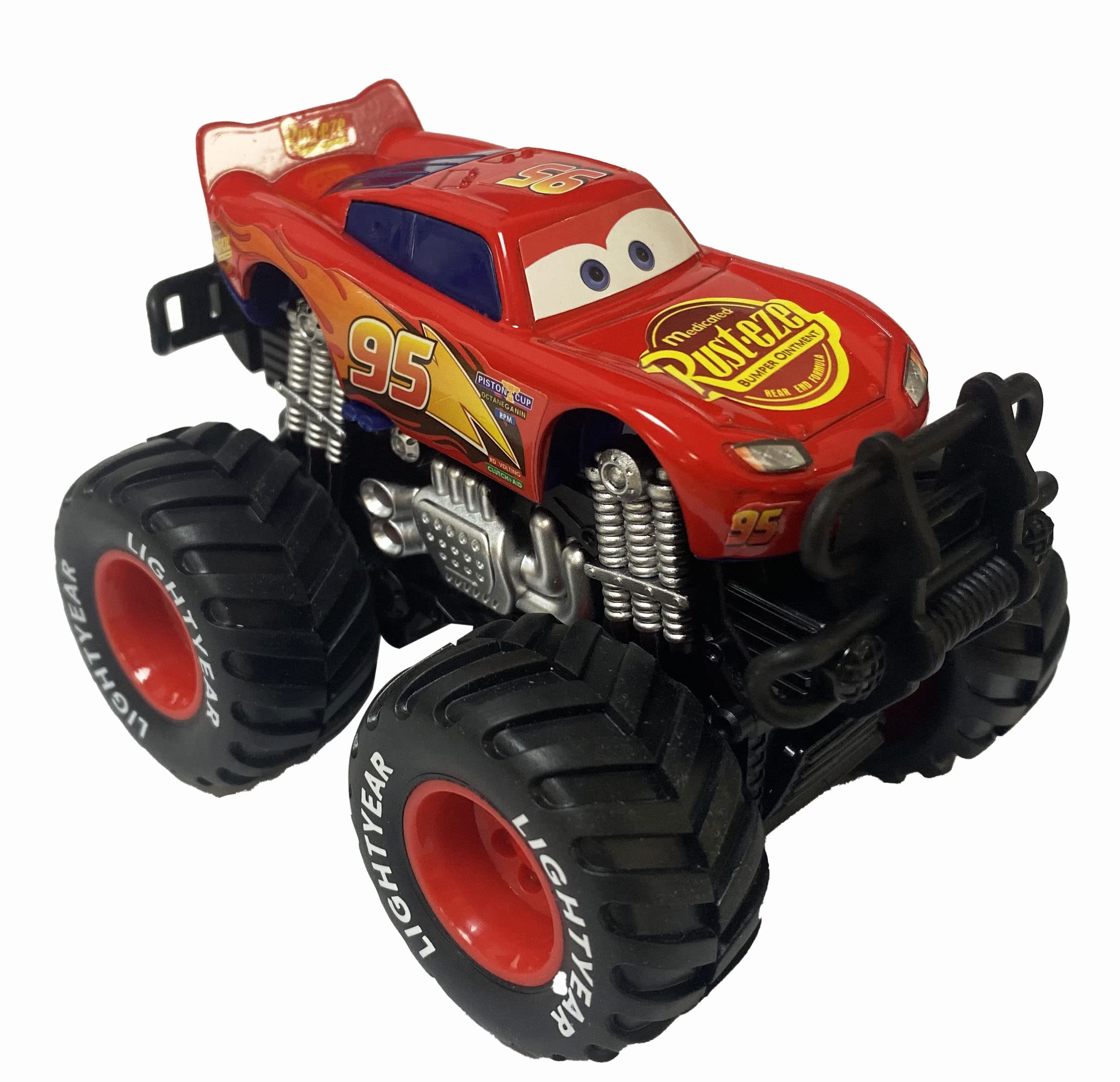 12 Styles Movie Cars 3 Black Storm Jackson McQueen Curz Mater Giant Wheels Cars 1:55 Diecast Vehicles Toys Set Children Car Toy (Lightning McQueen)