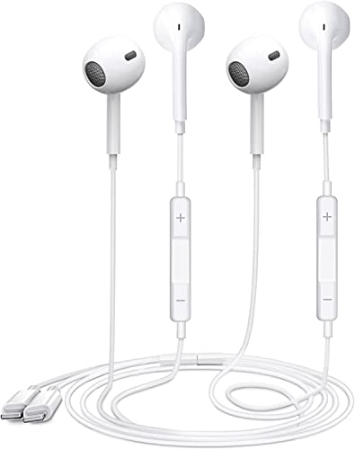 2 Pack Earbuds for iPhone Headphones Wired,Earphones with Lightning Connector (Built-in Microphone & Volume Control)【MFi Certified】Noise Isolating Headsets for iPhone 14/13/12/11/XR/XS/X/8