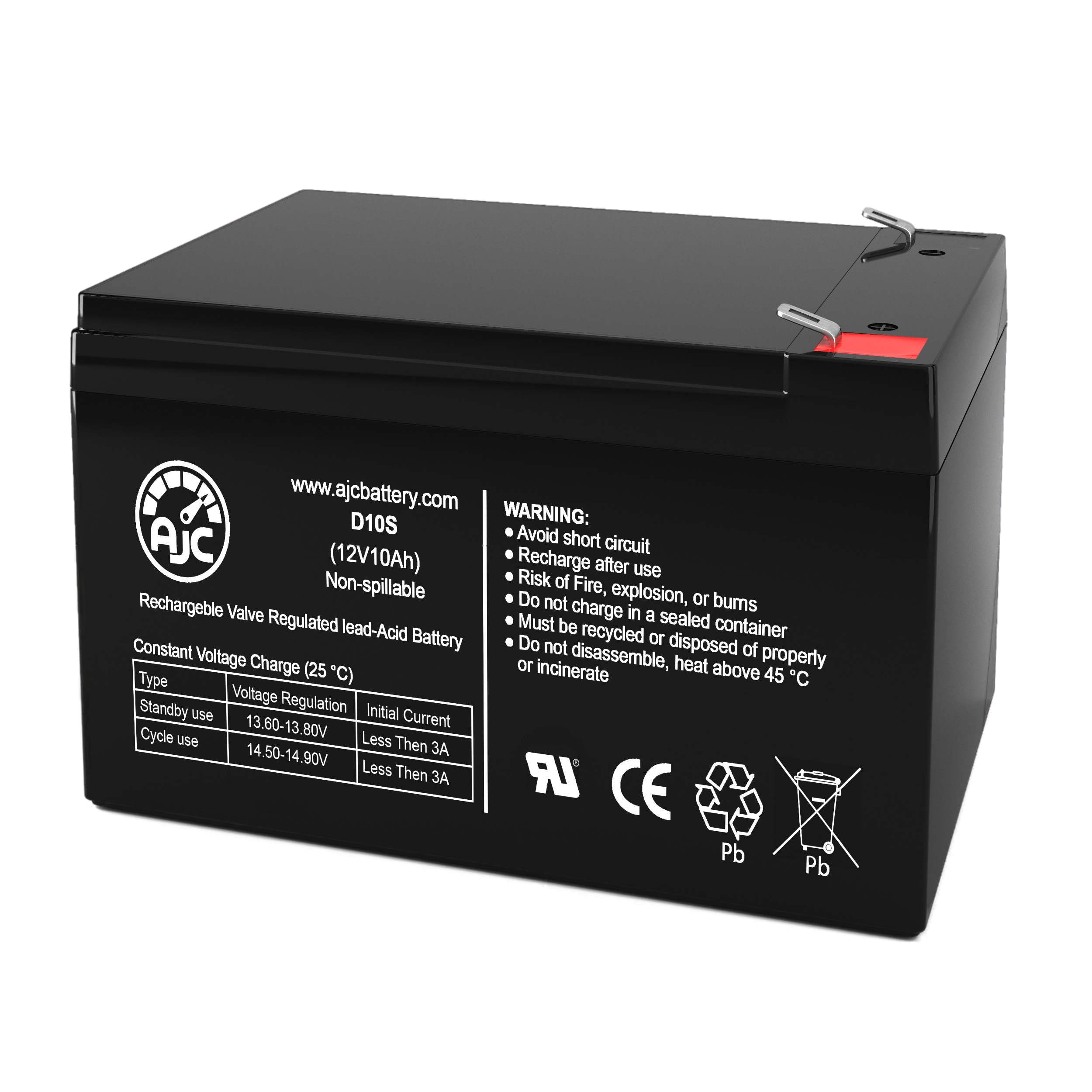 AJC Battery Compatible with Sonnenschein A512 10S 12V 10Ah Emergency Light Battery