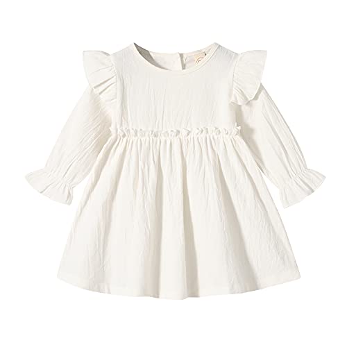 Little MISS Sassy Toddler Baby Girl Dress Long Sleeve Kids Solid Color Casual Dresses Girls Fall Winter Outfits Clothes