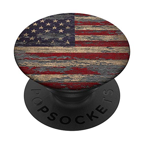 American Flag Weathered PopSockets PopGrip: Swappable Grip for Phones & Tablets