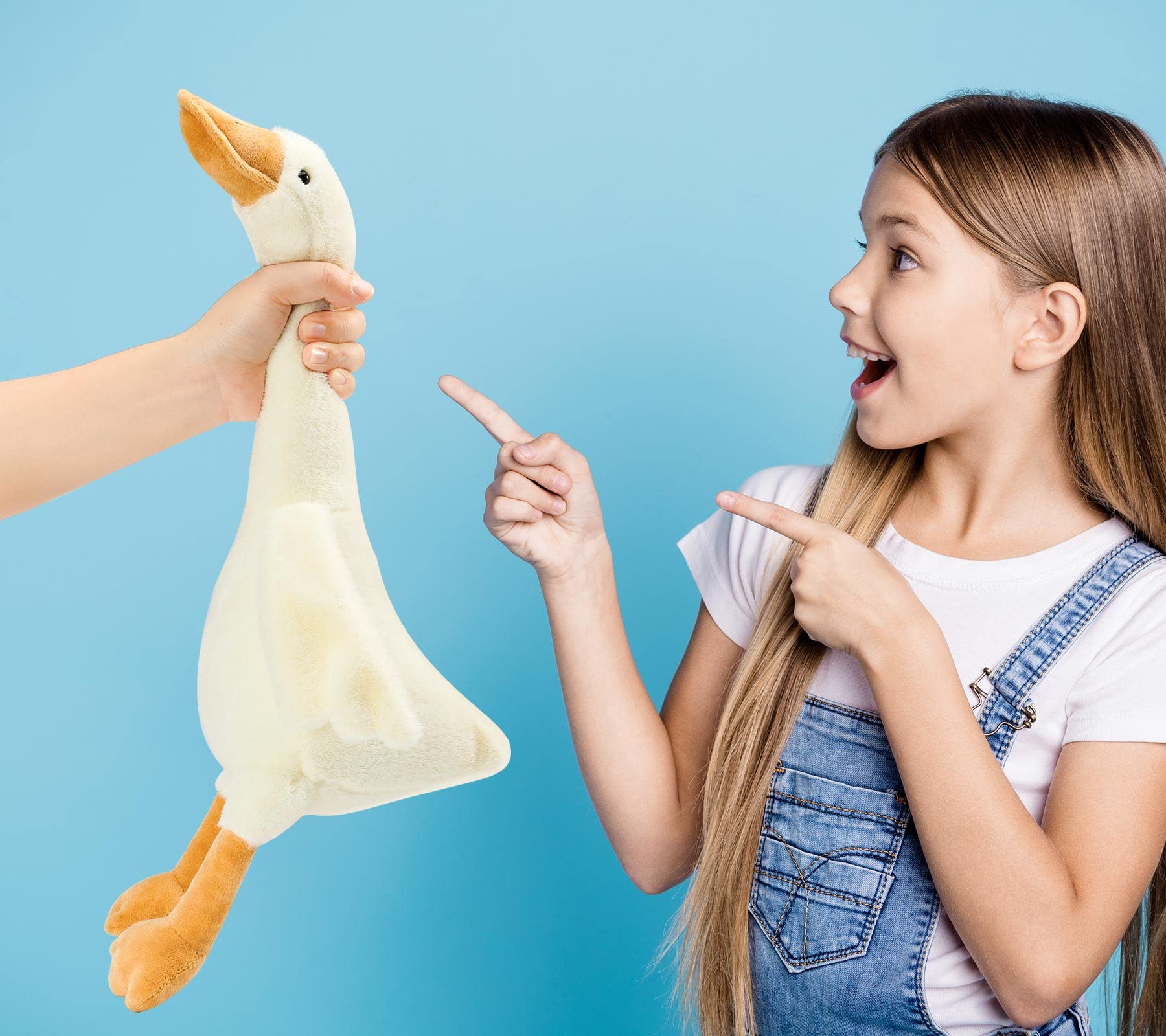 19.7" Swan Stuffed Animal, Soft Smooth Goose Plush Stuff Toy Gifts for Child Boys Girls (White)