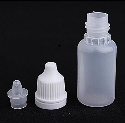 50pcs Plastic Dropper Dropping Bottle Clear Squeeze Sample Eye Liquide Storage Container with Screw Cap and Plug Empty Soft Refillable size 15ml/0.5oz