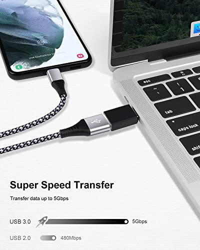 4 Pack USB C to USB Adapters + 4 Pack 6FT USB A to USB Type C Cable