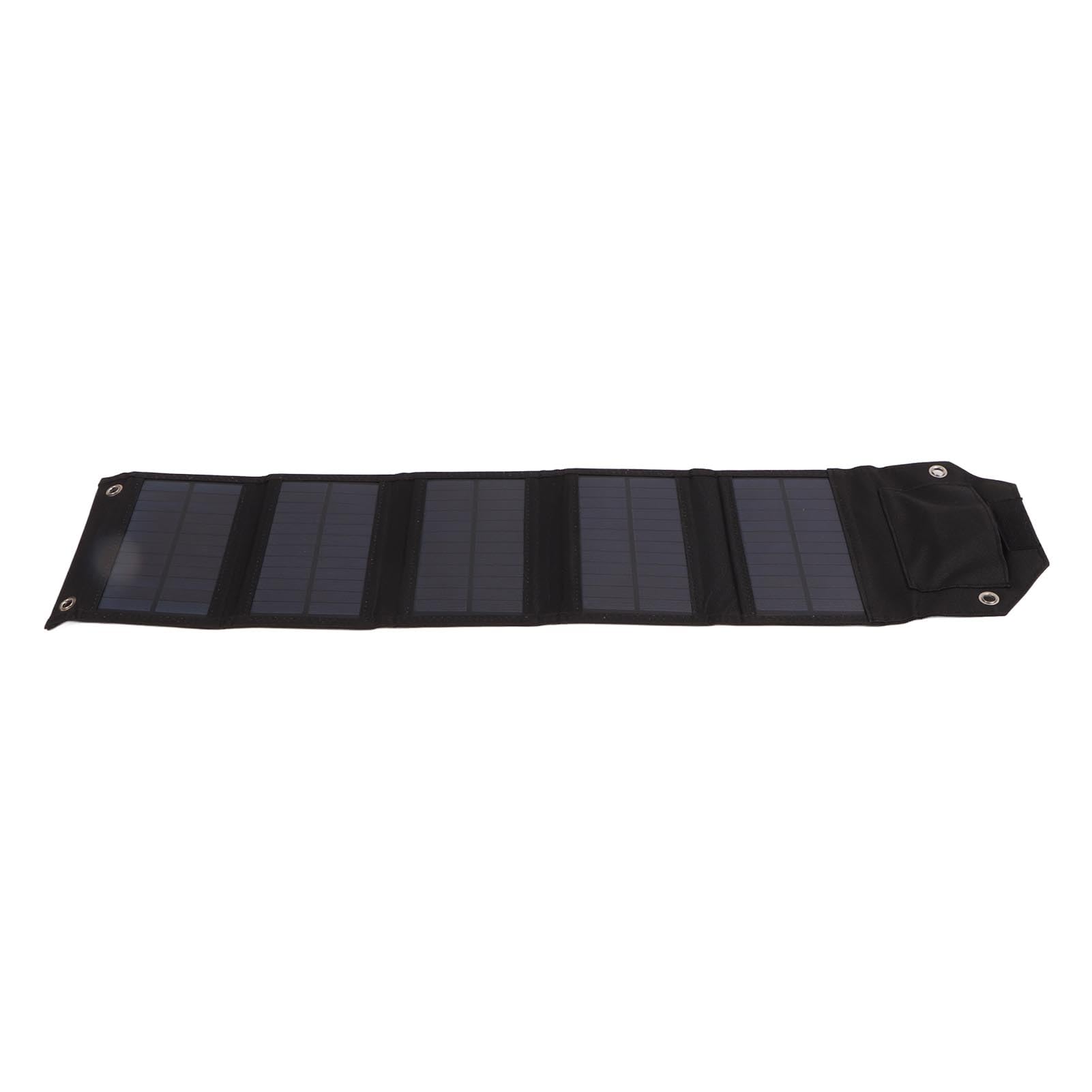 10W USB Solar Panel Charger, Waterproof IP67, Polycrystalline Silicon, Foldable with 24% Conversion Efficiency, Portable for Outdoor Energy Emergencies (Black)