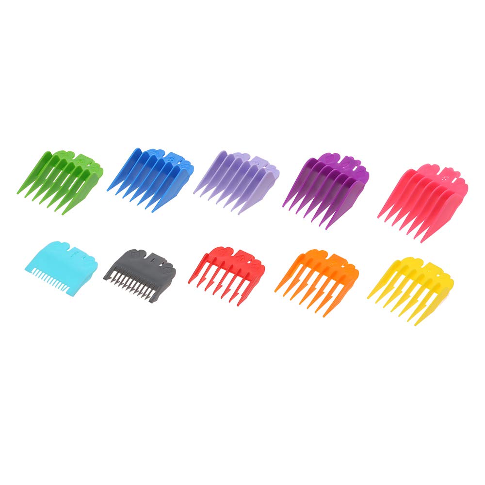 10Pcs Colorful Clipper Guards,Professional Hair Clipper Guards Set 1/16" to 1",Fits for Most Wahl Clippers/Trimmers