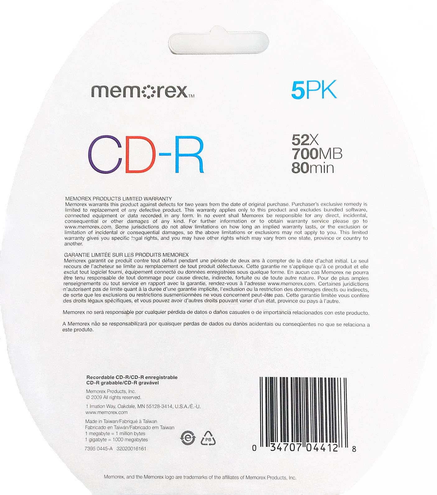 52X Write-once CD-r for Data