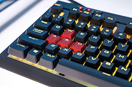 Mechanical Keyboard keycaps WASD keycaps Direction Keys Non-Slip Texture Design keycaps Professional Gaming keycaps (Red)
