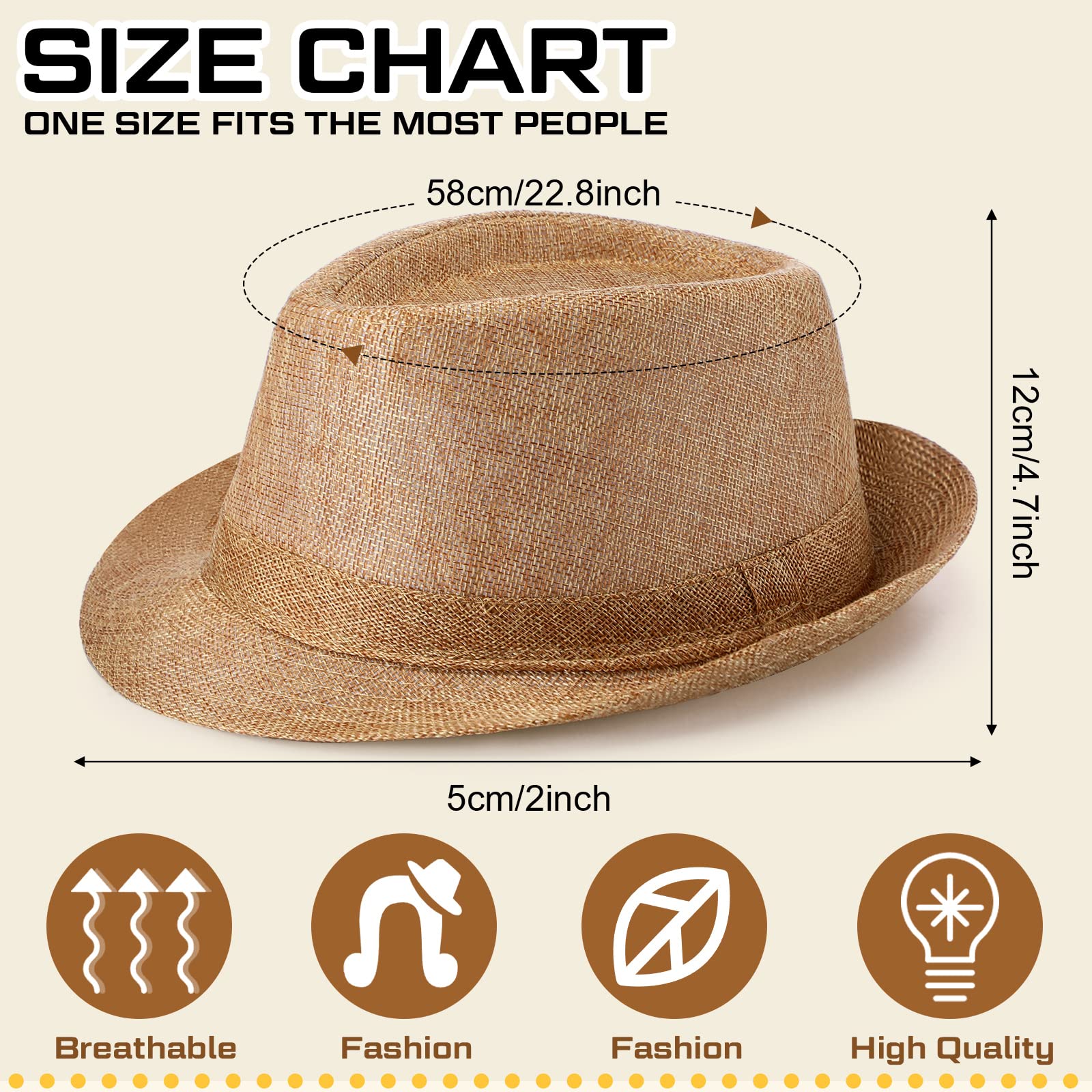 11 Pcs Hat Colorful Panama Hat Men Summer Hats for Women Men Short Brim Hat Panama Cap Summer Hats for Women