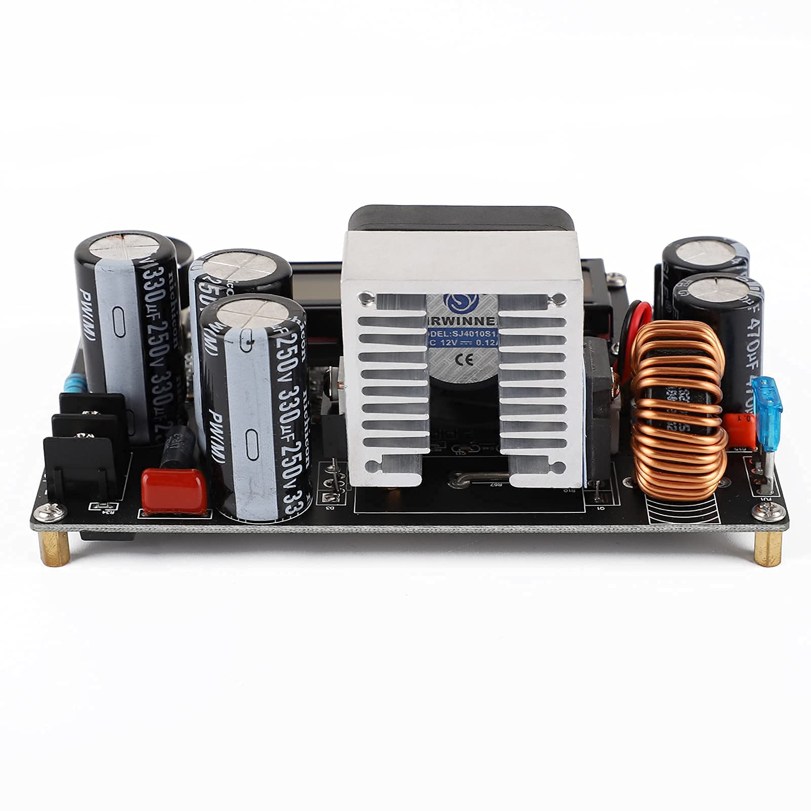 DROK DC Boost Converter, CNC 10V-65V to 12V-120V DC to DC 12V 24V 36V 48V 12A 800W Adjustable Power Supply Voltage Regulator Module, Solar Panel MPPT Charging, with Cooling Fan