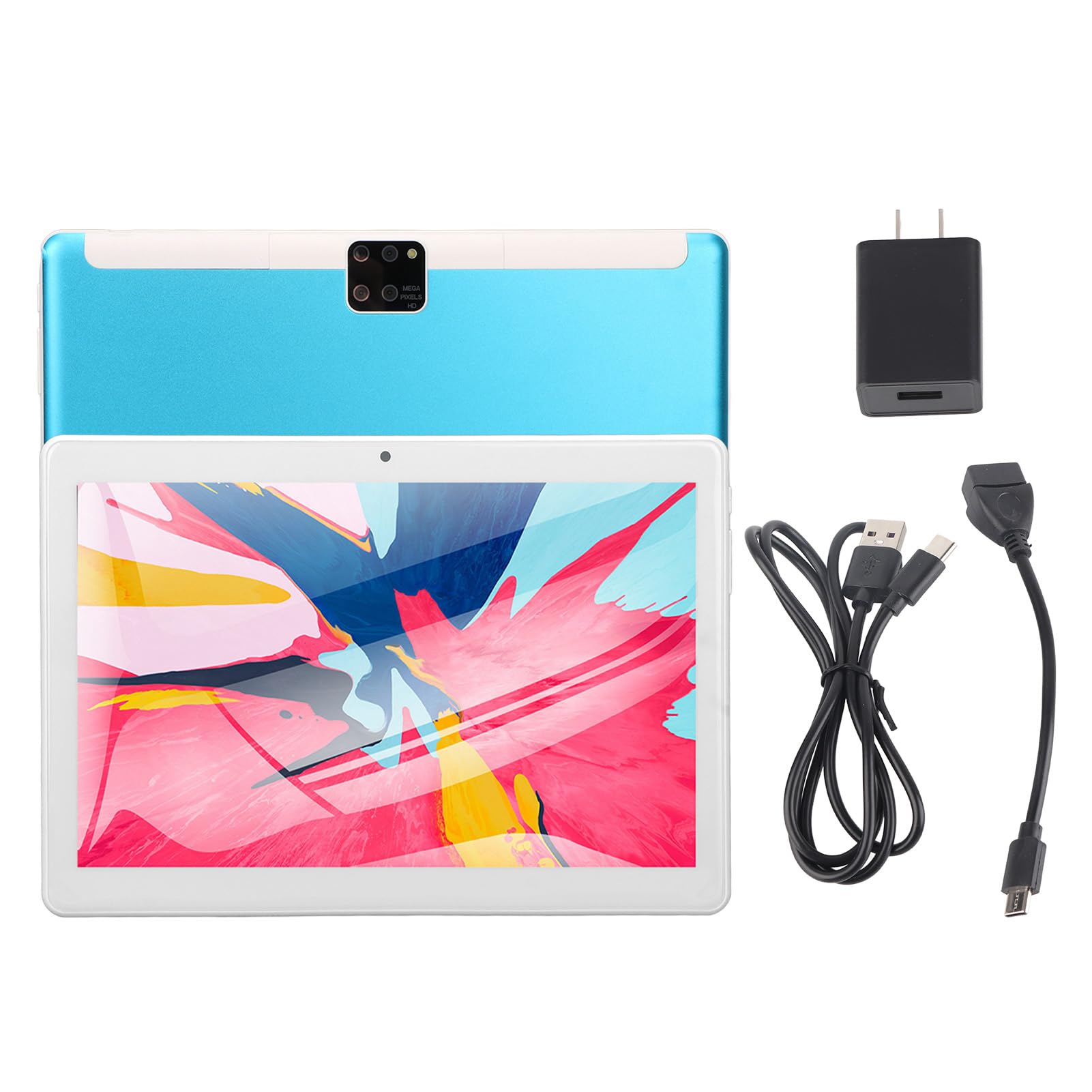 10.1 Inch Tablet HD Tablet Type C Front Charging 8MP Dual Frequency for Adult Home (US Plug)