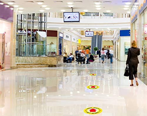 FaCraft Directional Allow Stickers,10pcs,8.25" One Way Floor Decal signs for Bussiness,Store,School,Pharmacy and Public Places.