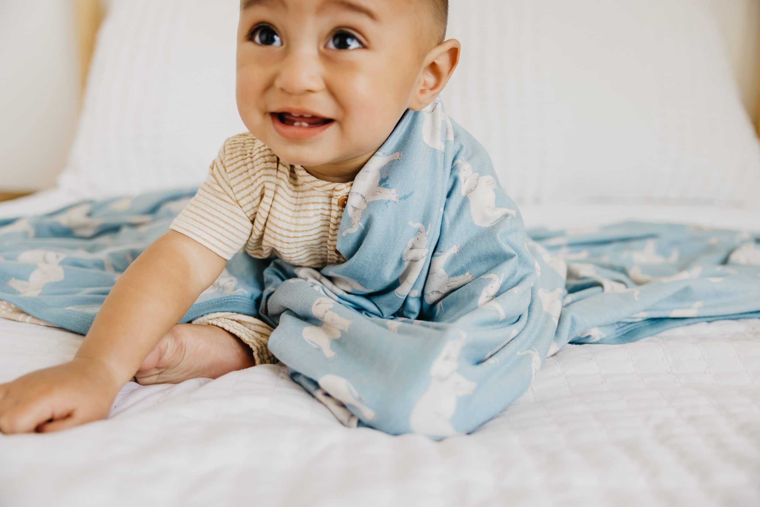 Copper Pearl Large Premium Knit Baby Swaddle Receiving Blanket Peanut