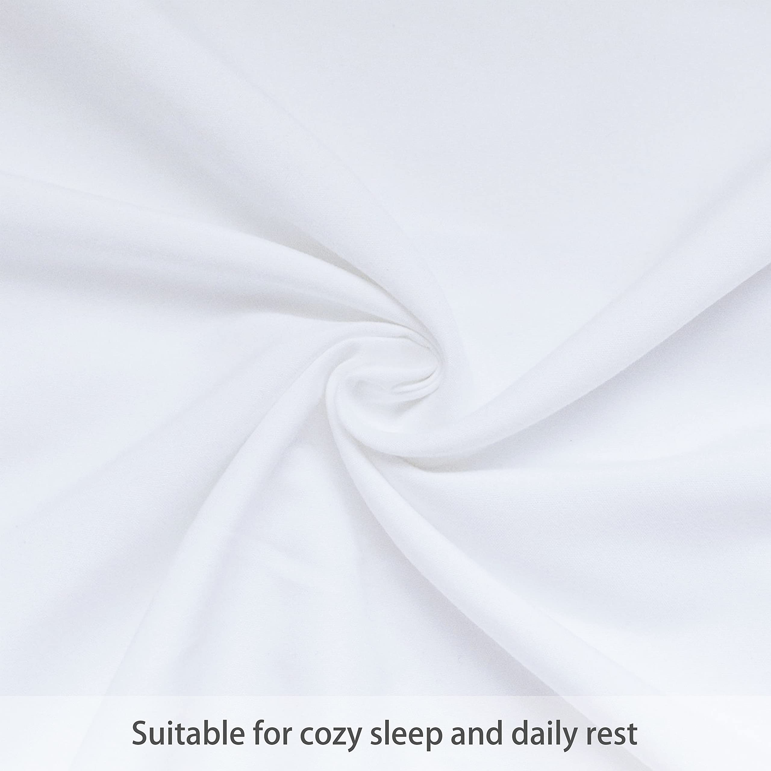 FLXXIE Toddler Cotton Down Alternative Toddler Pillows (13x18) and White Microfiber Soft Toddler Pillowcases (14x20)