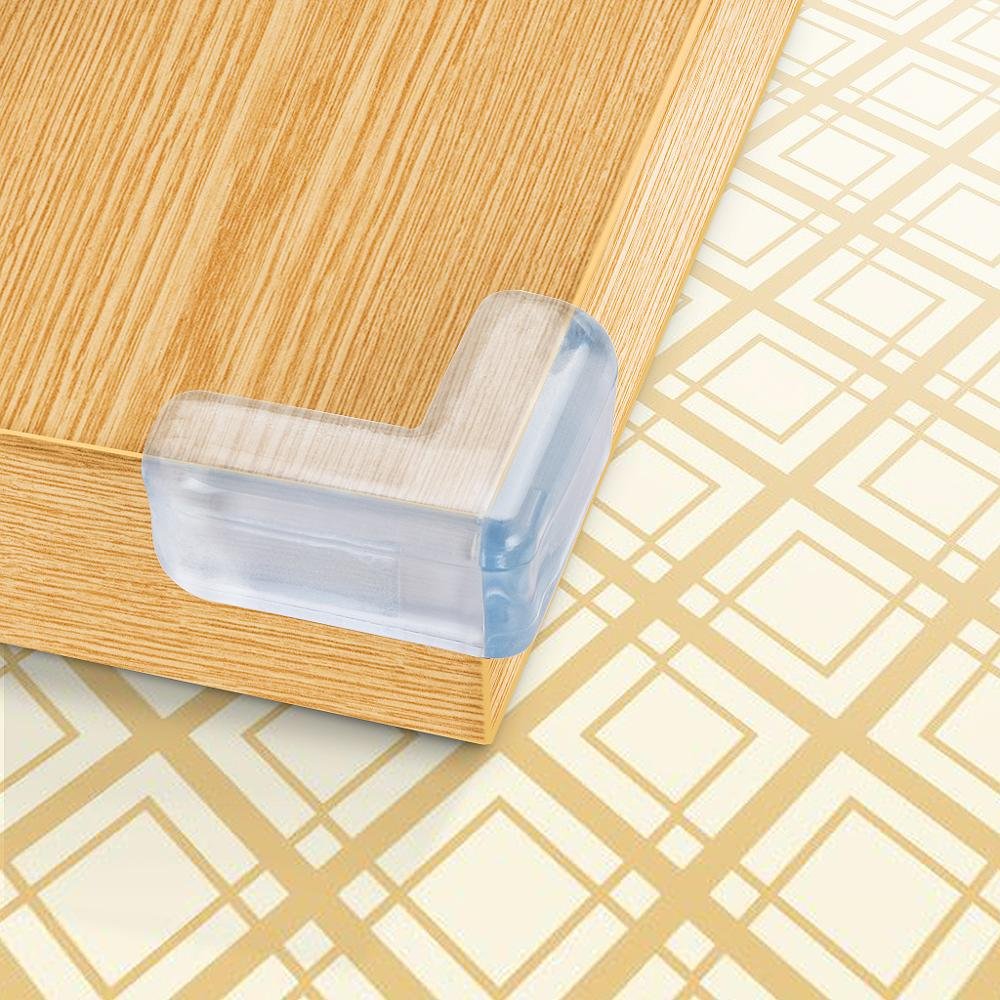 5Pcs L-Shaped Corner Guards Baby Safety Sharp Table Furniture Corner Protectors with Extra Adhesive Tape for Backup Use