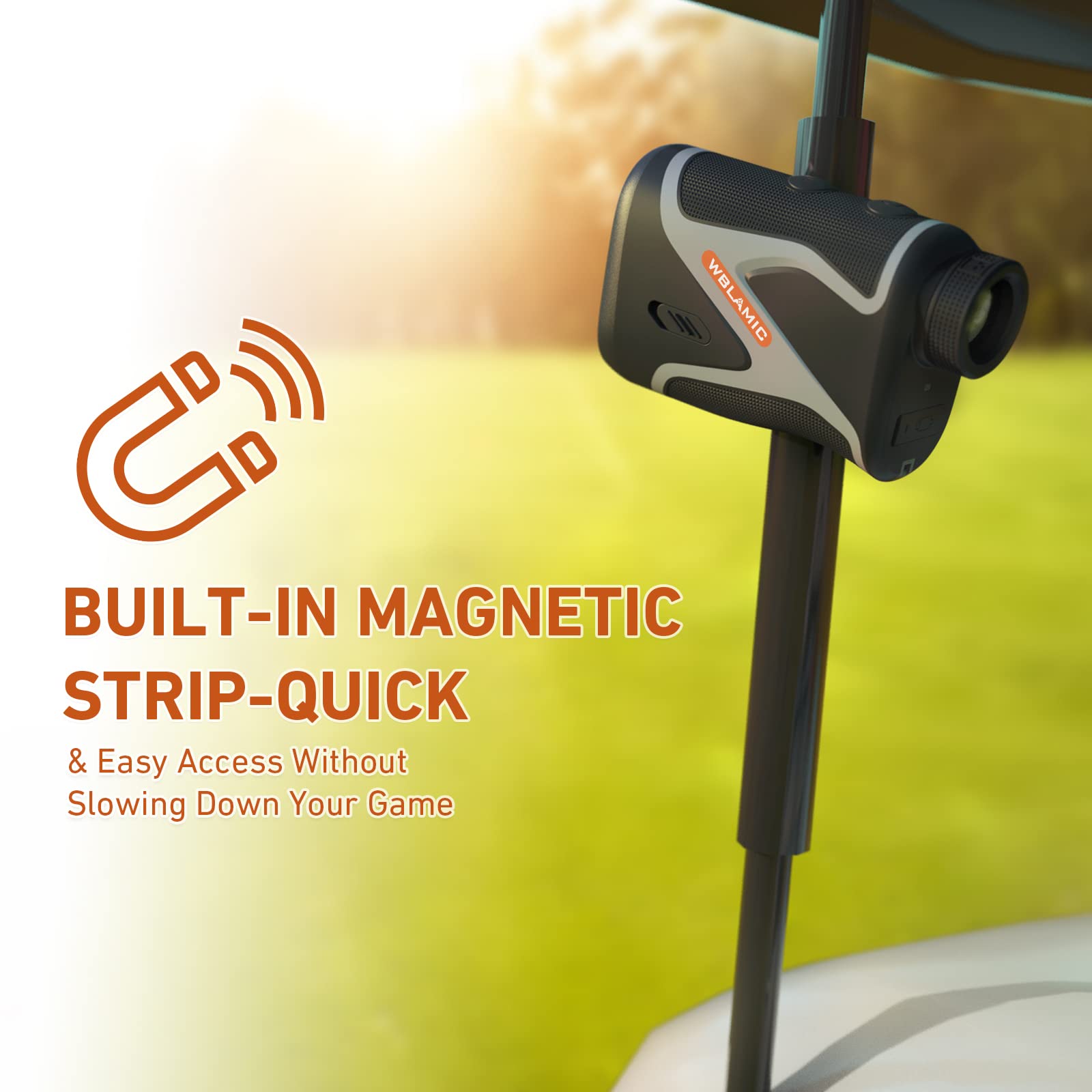 1100 Yards Laser Golf Rangefinder with Slope, WBLAMIC Type-C Recharging Golf Range Finder for Golf & Hunting with Flag Pole Lock Vibration, 6X Magnification, ±1 Yard Accuracy, External Slope Switch