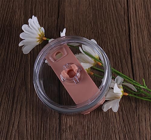 2Pcs replacement Lid Cover Fits for stanley Quencher Adventure 40oz Tumbler, Stanley Tumbler Accessories (40oz, pink)