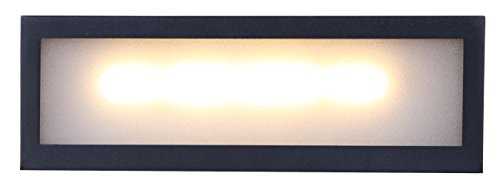 Amazon Brand - Rivet CANARM LTD Kit Integrated LED Outdoor Light Black with Frosted Glass