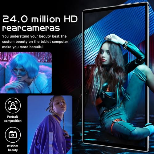10.1 Inch Tablet Game, 8MP 20MP Dual Lens Touch Screen Tablet for Android 12.0 Full HD 1920x1200 US Plug 100β240V for Daily Entertainment (#1)
