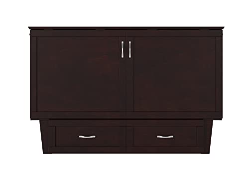 AFI Monroe Murphy Bed Chest with Charging Station, Queen, Espresso