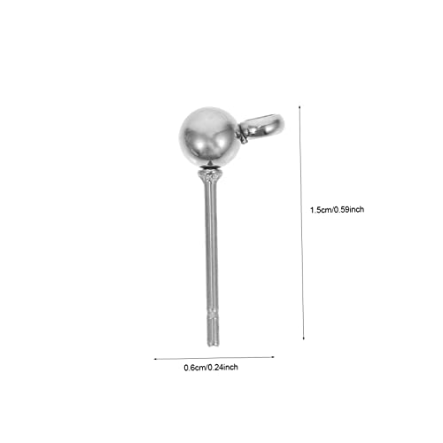 100pcs Ball Ear Ear Rings Studs Stud Earrings Pin Earrings Accessories Stainless Steel Studs Ear Jewelry Ear Studs Ear Stud Components Earring Making