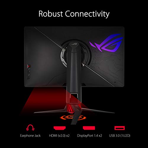 ASUS ROG Strix XG27UQ 27” HDR DSC Gaming Monitor, 4K (3840 x 2160), 144Hz, IPS, 1ms, Adaptive Sync, DisplayHDR 400, DCI-P3 90%, Eye Care, HDMI DisplayPort USB, Aura Sync (Renewed)