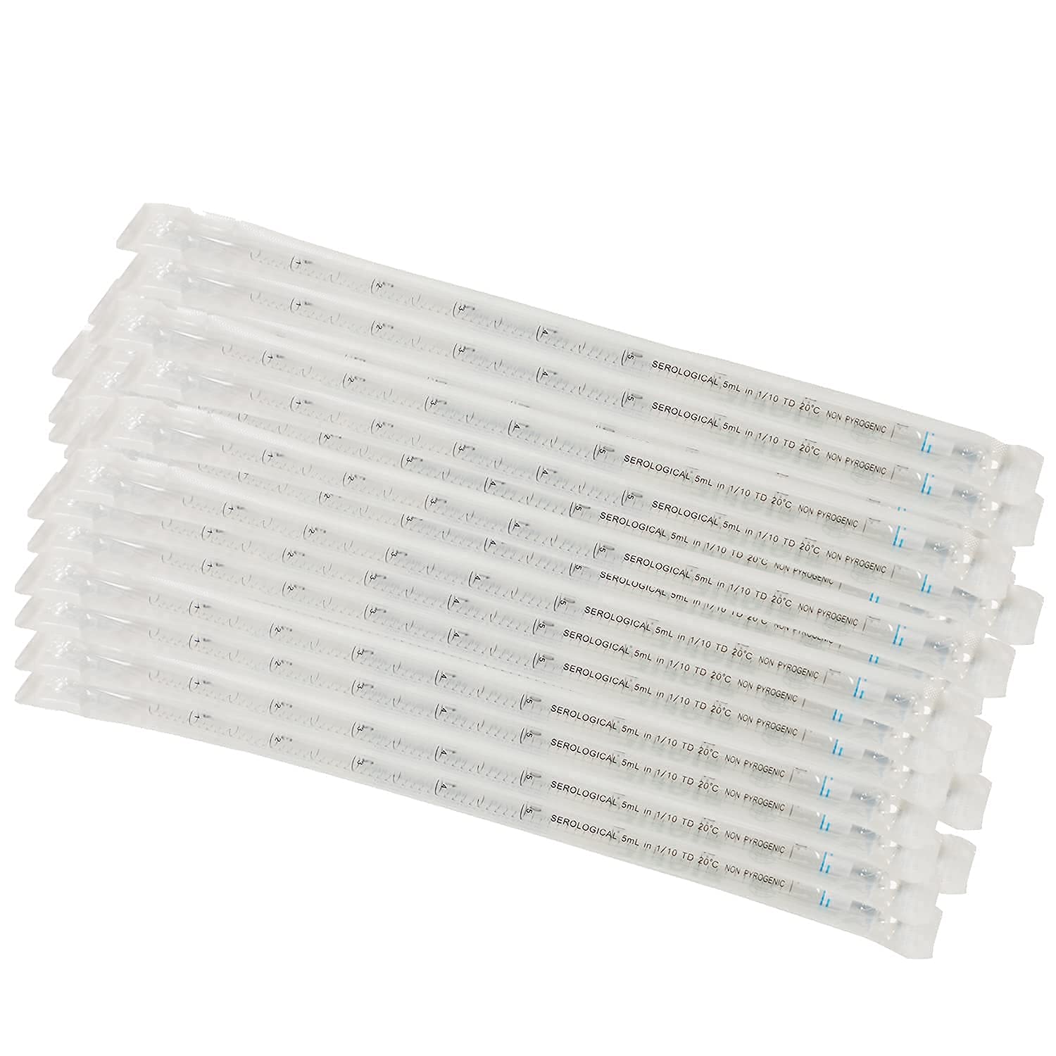 Adamas-Beta Serological Pipette,5mL Capacity,Standard Tip,Blue Striped,Individually Wrapped(Case of 50)