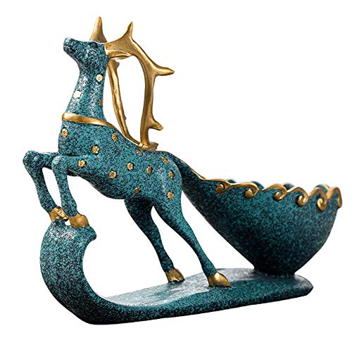 Bonoda Single Wine Bottle Holder Stand Countertop Ceramic Reindeer Home Decor
