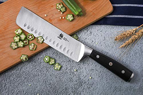 KYOKU Samurai Series 7" Nakiri Vegetable Knife + 10.5" Yanagiba Knife Japanese Sushi Sashimi Knives - Japanese Steel