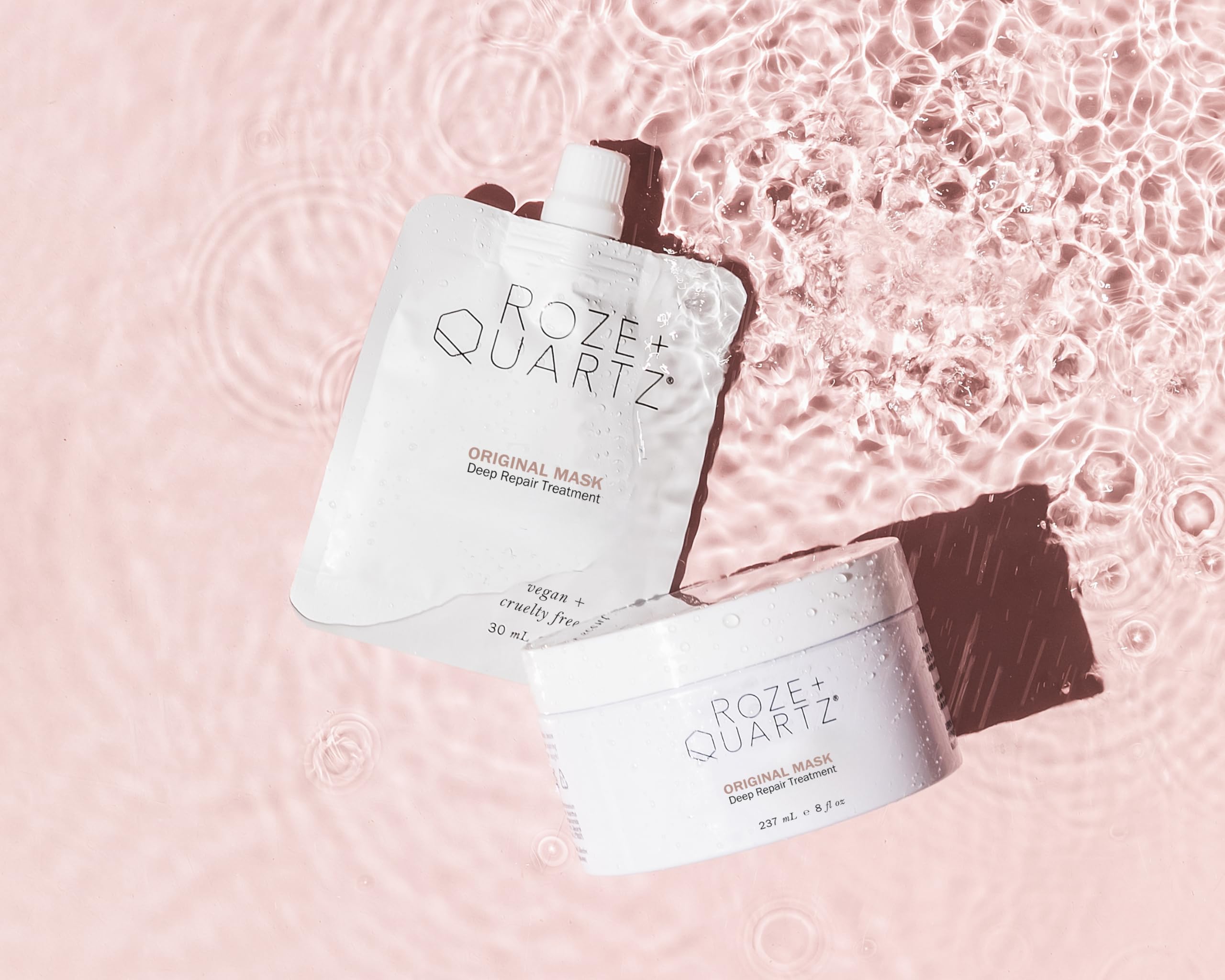 Roze + Quartz® Original Hair Mask • Deep Conditioning Hair Treatment for Dry Damaged Hair (8 Fl Oz)