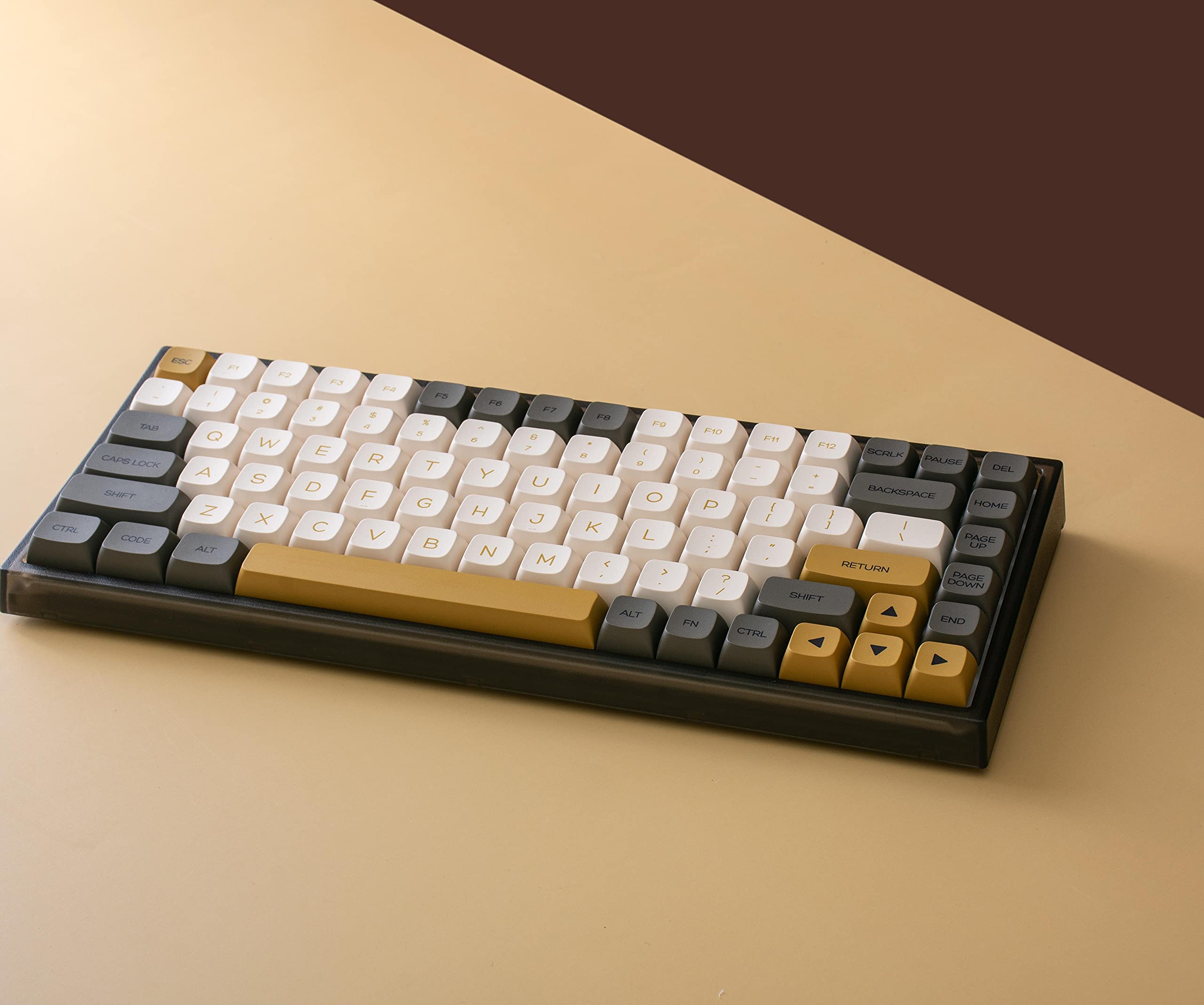 YUNZII KC84 Pro Hot Swappable Mechanical Keyboard 84-Key Gaming Keyboard with Translucent ABS Case, RGB Backlit for Mac/Win/Gamers (Gateron Blue Switch, Shimmer)