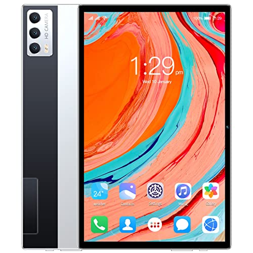 1G+16G Call Game Dual Camera HD Display, Dual Card 10.1 Inch Smart Tablet 4000mAh Large Capacity Battery (White)