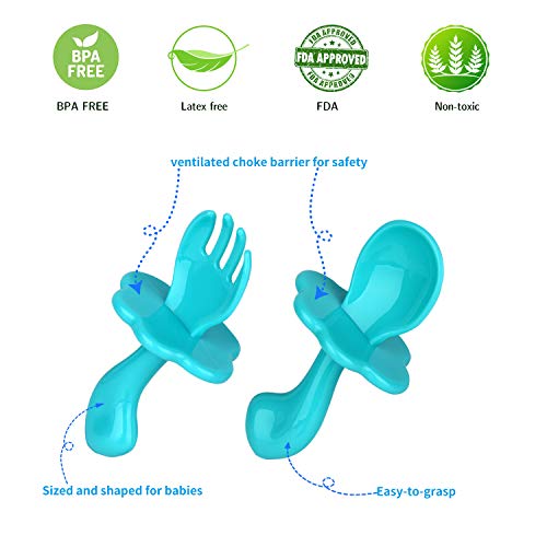 Food Feeder Baby Fruit Feeder Pacifier (3 Pcs) with 6 Different Sized Silicone Pacifiers 2 PCS Silicone Baby Food Dispensing Spoon 90ML with 2 Baby Spoons Silicone Bottle Brush Pacifier Clip