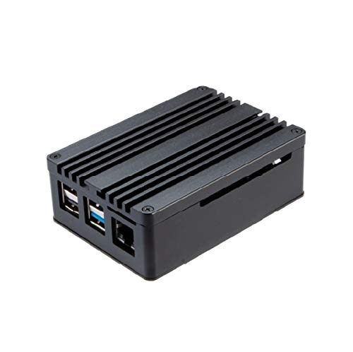 Akasa Pi-4 | Raspberry Pi 4 Case | Fanless Pi Case | Aluminium | Concealed SD Card Slot | Compatible with Raspberry Pi 4 Model B | Black | A-RA08-M1B