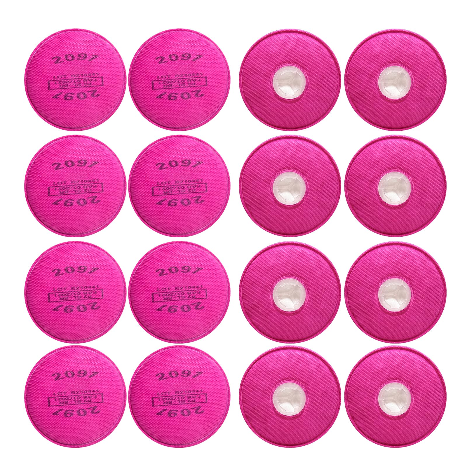 16PCS(8Pack) 2091 Respirator Filters, 2091 Replacement Filters Cotton Installed on 6200, 6800, 6502, 7502 Respirator Body Use for Epoxy Resin, Organic Vapor, Asbestos, Dust, Paint