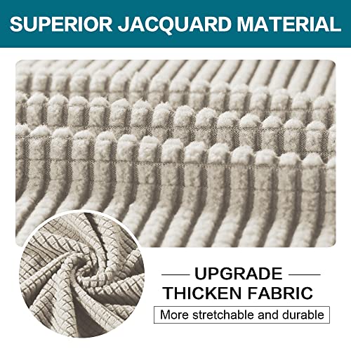 4 Piece Sofa Covers for 3 Cushion Couch Sofa Slipcover Soft Couch Cover for Dogs-Washable Sofa Furniture Covers with 3 Individual Cushion Covers, Feature Jacquard Fabric (3 Cushion Sofa, Island Fossi)