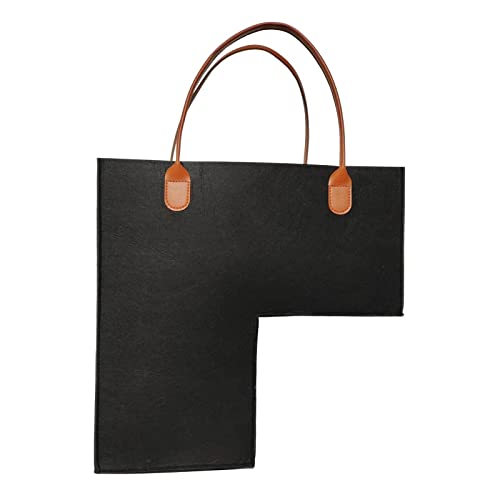 2Pieces Stair Organizer Basket Felt for Wooden Staircase, Black and Gray, as described
