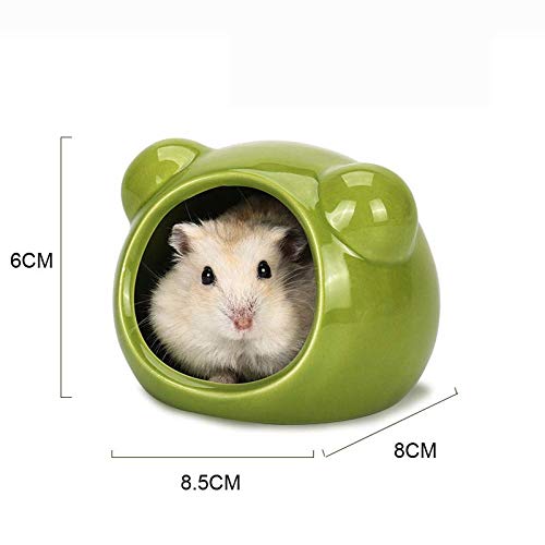 gutongyuan Mini Hamsters House Pet Hideout Hut Cave,Small Animal Ceramic Critter Bath Toy, Ideal for Dwarf Hamsters and Gerbils