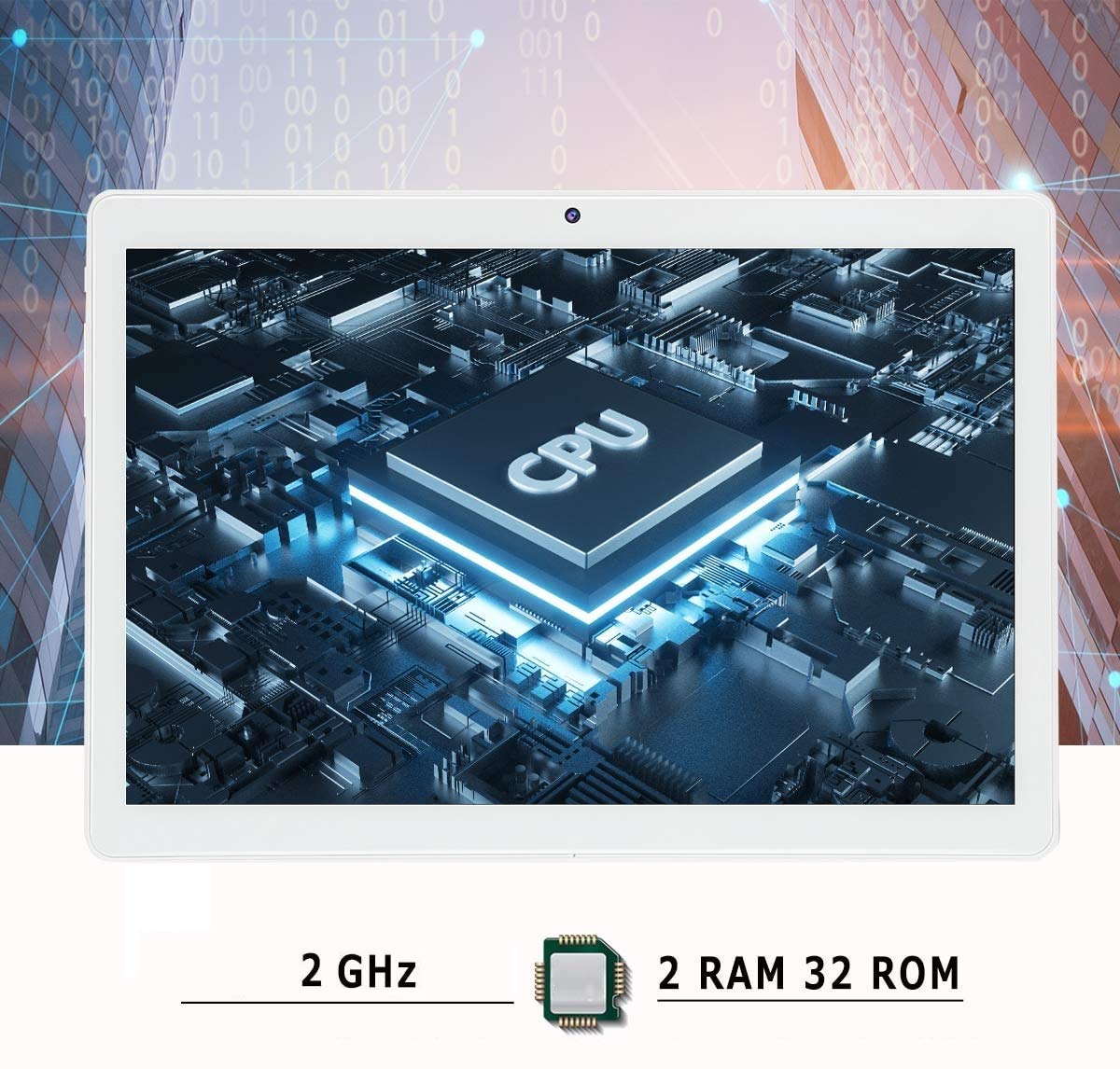 ZONKO 10 inch Tablet, Android 9.0 Pie, Octa-Core Processor, 5G Wi-Fi,10 inch Android Tablets, 32GB Storage, 1920x1200 IPS HD G+G Display, GPS,Metal Body,Silver