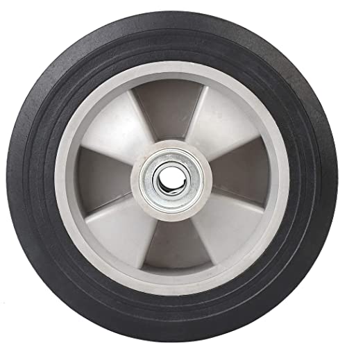 AR-PRO (2- Pack) Run-Flat Solid Rubber Replacement Tire 8" x 2'' with a 5/8" axle for Hand Trucks, Wheelbarrows, Dollies, Trolleys and More β Run Flat with 580 lbs Max Load
